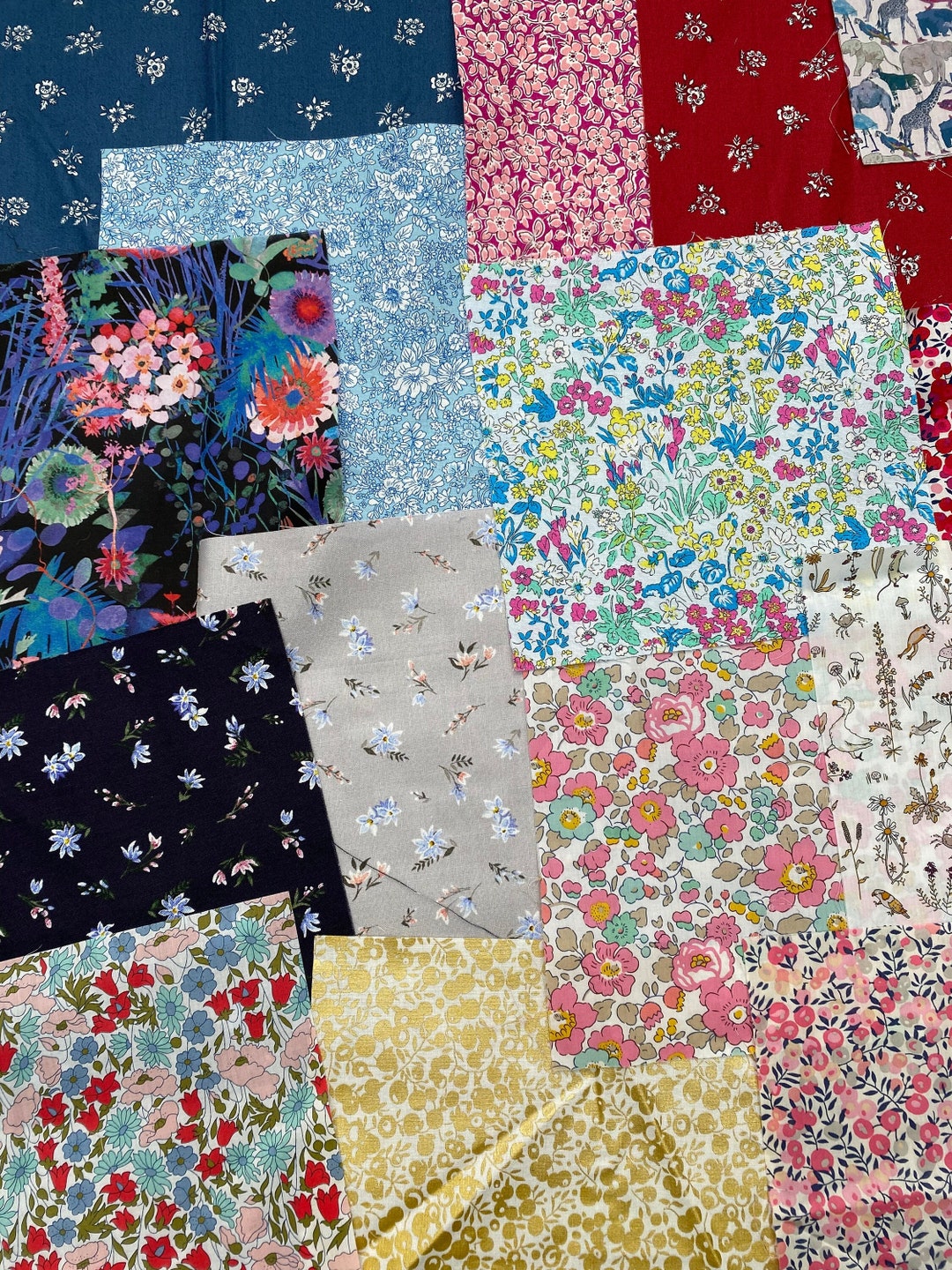 20x Liberty Stoff aus 100% Baumwolle & Tana Lawn Quilting Stoff ...