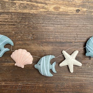 Under the Sea Fish Garland, Wool Felt, Baby Bunting, Nursery Decor ...