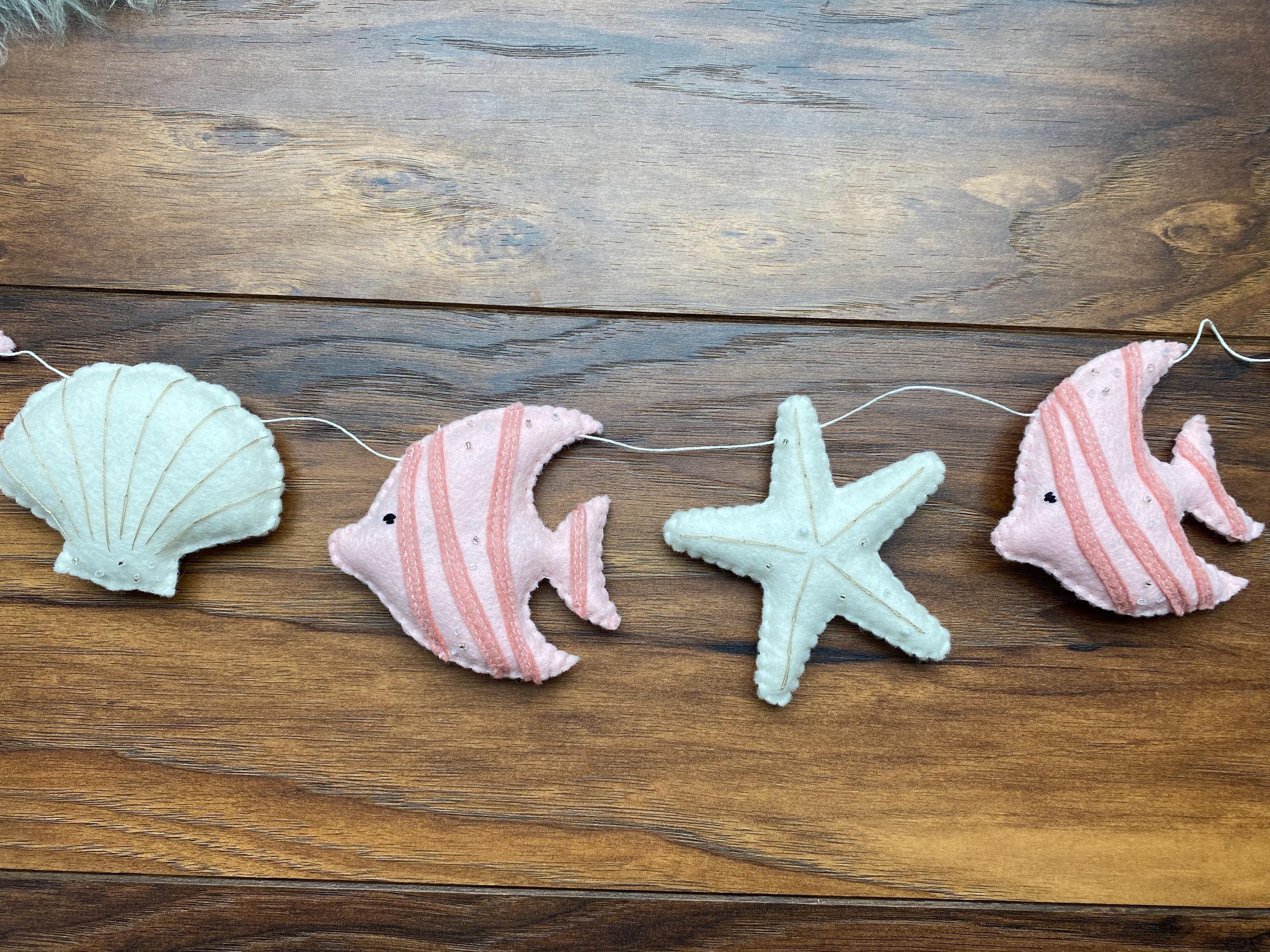 Under the Sea Fish Garland, Wool Felt, Baby Bunting, Nursery Decor ...