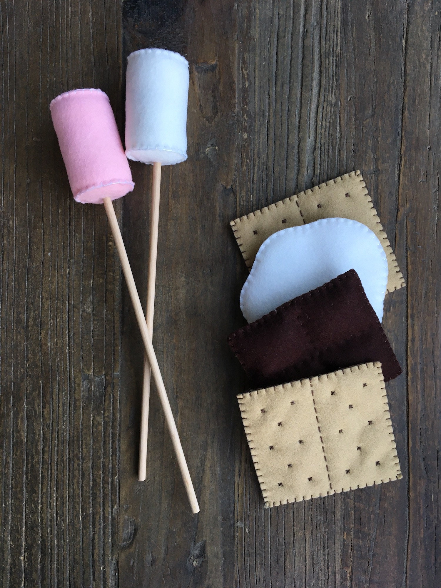 Campfire Marshmallows & Smores, Felt Toys, Pretend Play, Camping Set ...