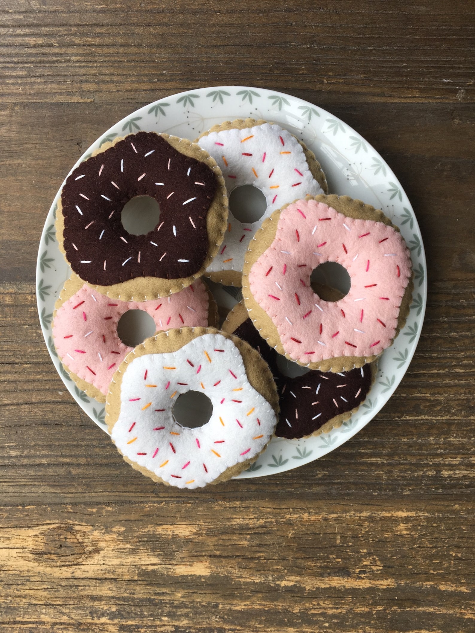 Felt Food Donuts, Pretend Play Sweets, Set of 6 - Etsy