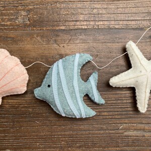 Under the Sea Fish Garland, Wool Felt, Baby Bunting, Nursery Decor ...