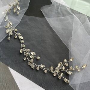 Rose Gold Wedding Head Piece for Bride Gold Bridal Hair Vine - Etsy