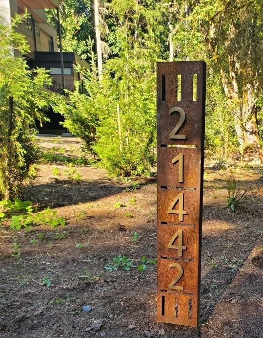 Metal House Numbers, Custom Address Sign, Corten House Number - Etsy