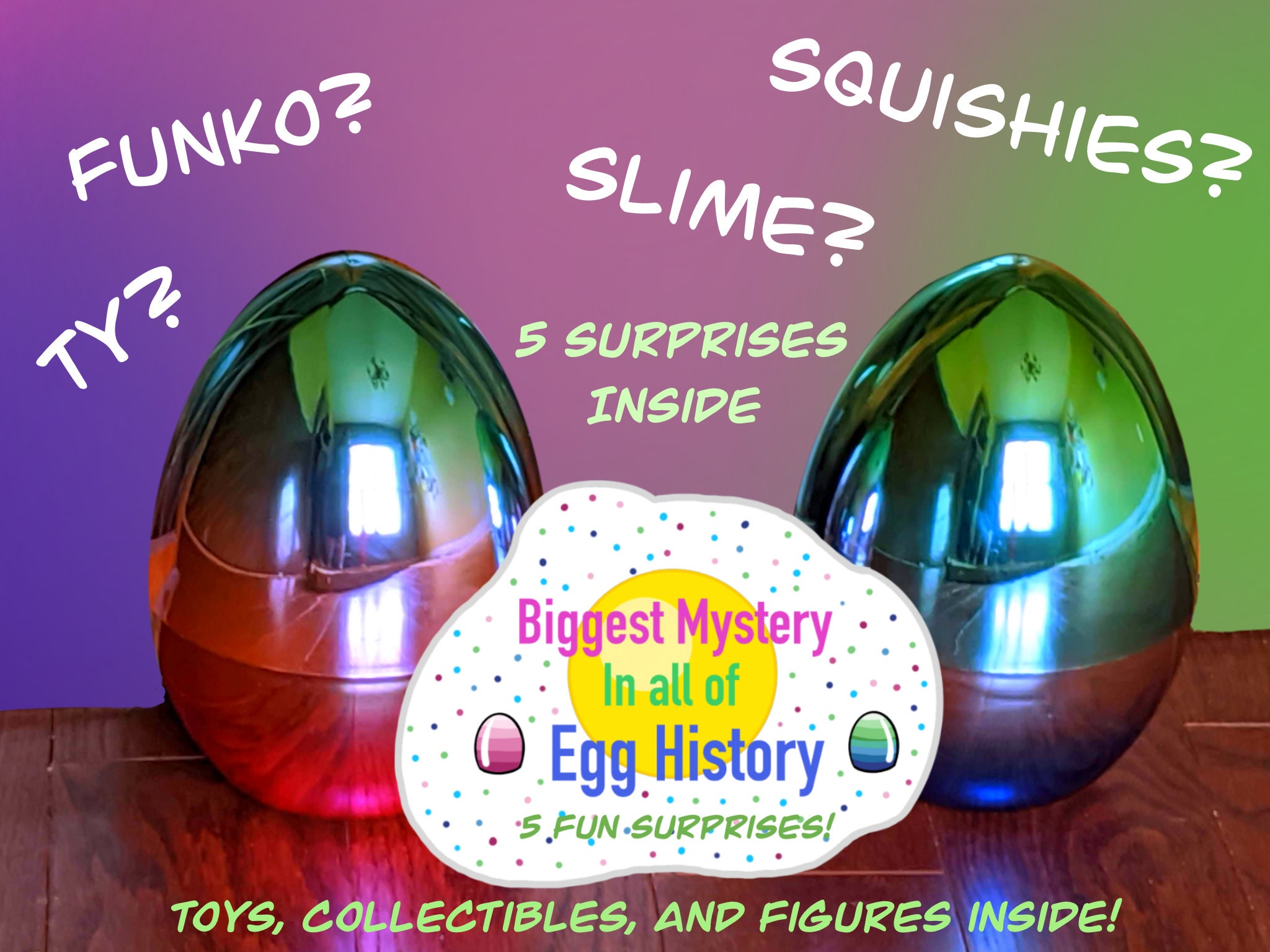 Mystery Egg Mystery Box With 5 Fun Surprises Inside Funko, Slime ...