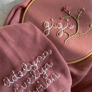 NAME ADD ON Sleeve, Hand Embroidered Names - Etsy