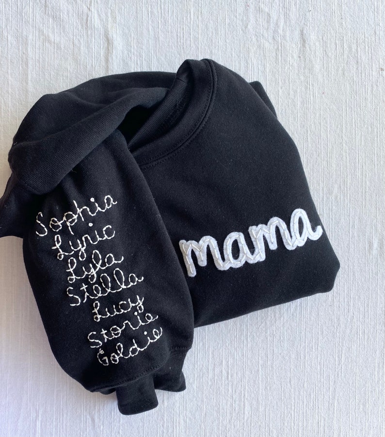 NAME ADD ON Sleeve Hand Embroidered Names - Etsy