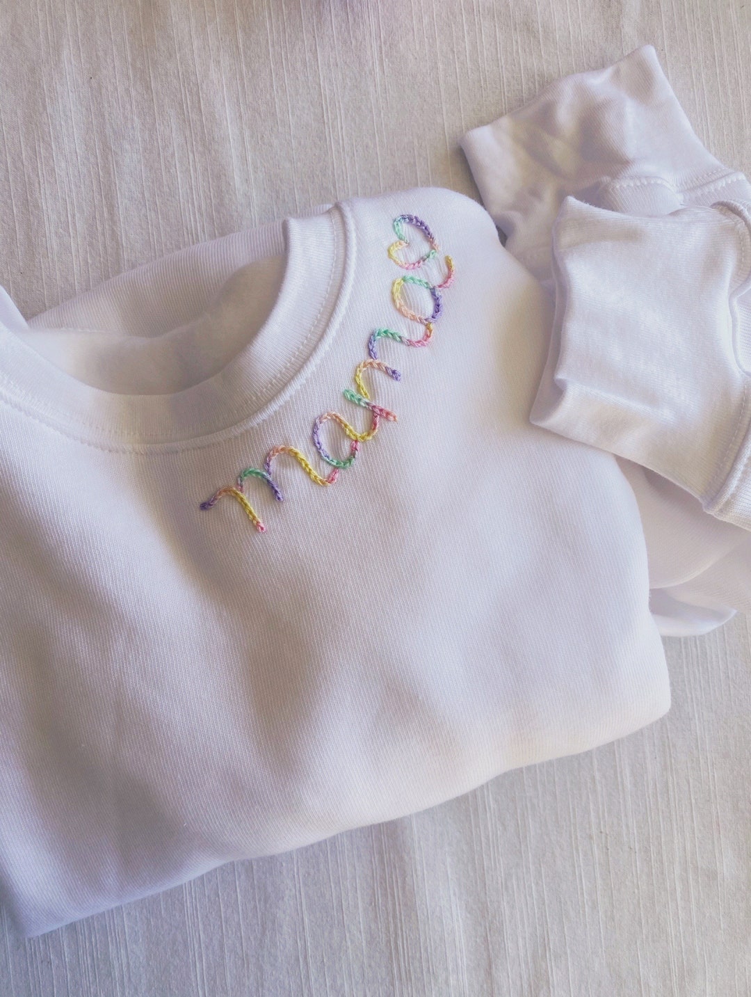 Adult Dream Stitched Sweatshirt Hand-embroidered - Etsy