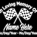 In Loving Memory of CHECKERED FLAG Racing Decal Window Sticker ...