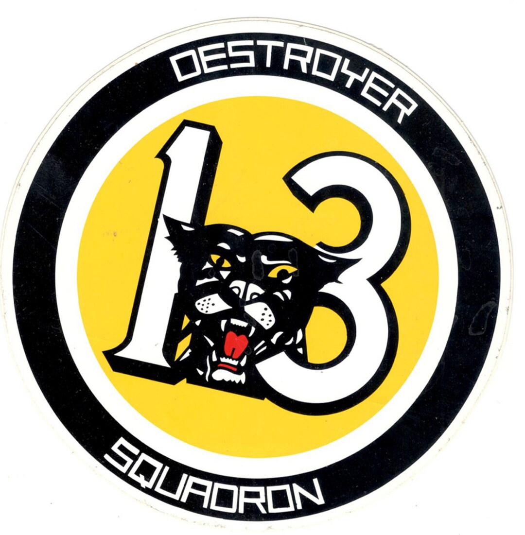 US Military DESRON 13 Destroyer Squadron Insignia Decal Bumper Sticker ...