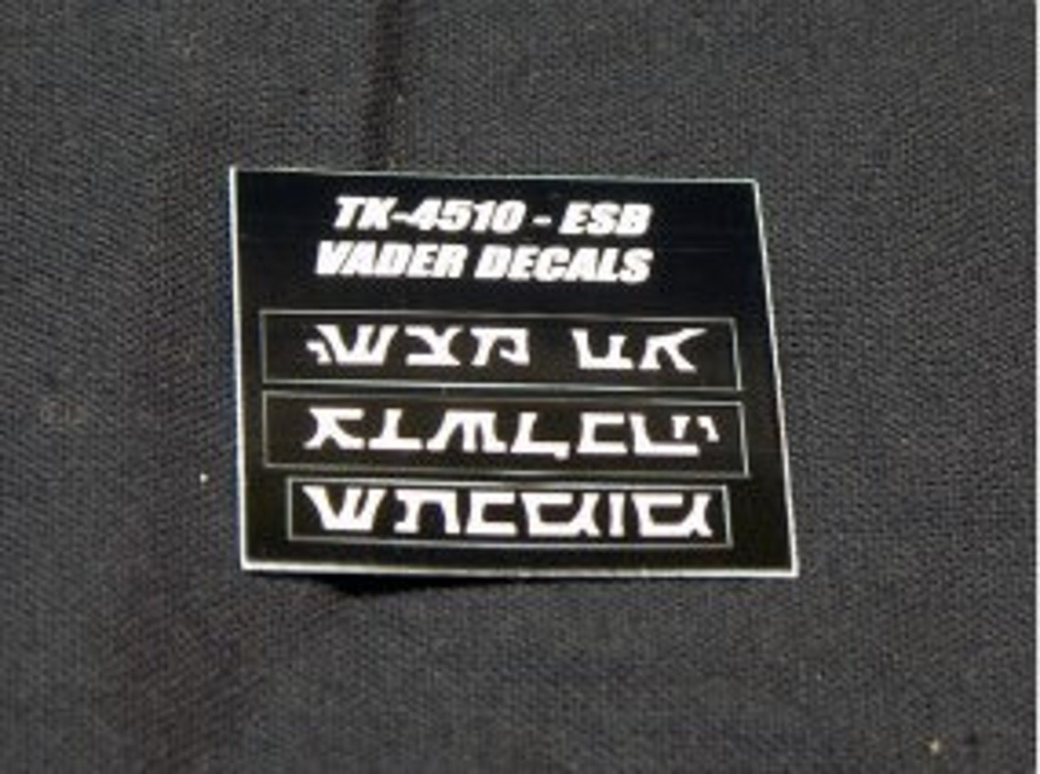 Darth Vader Chest Box Label and Button Decals Empire Strikes Back Star ...