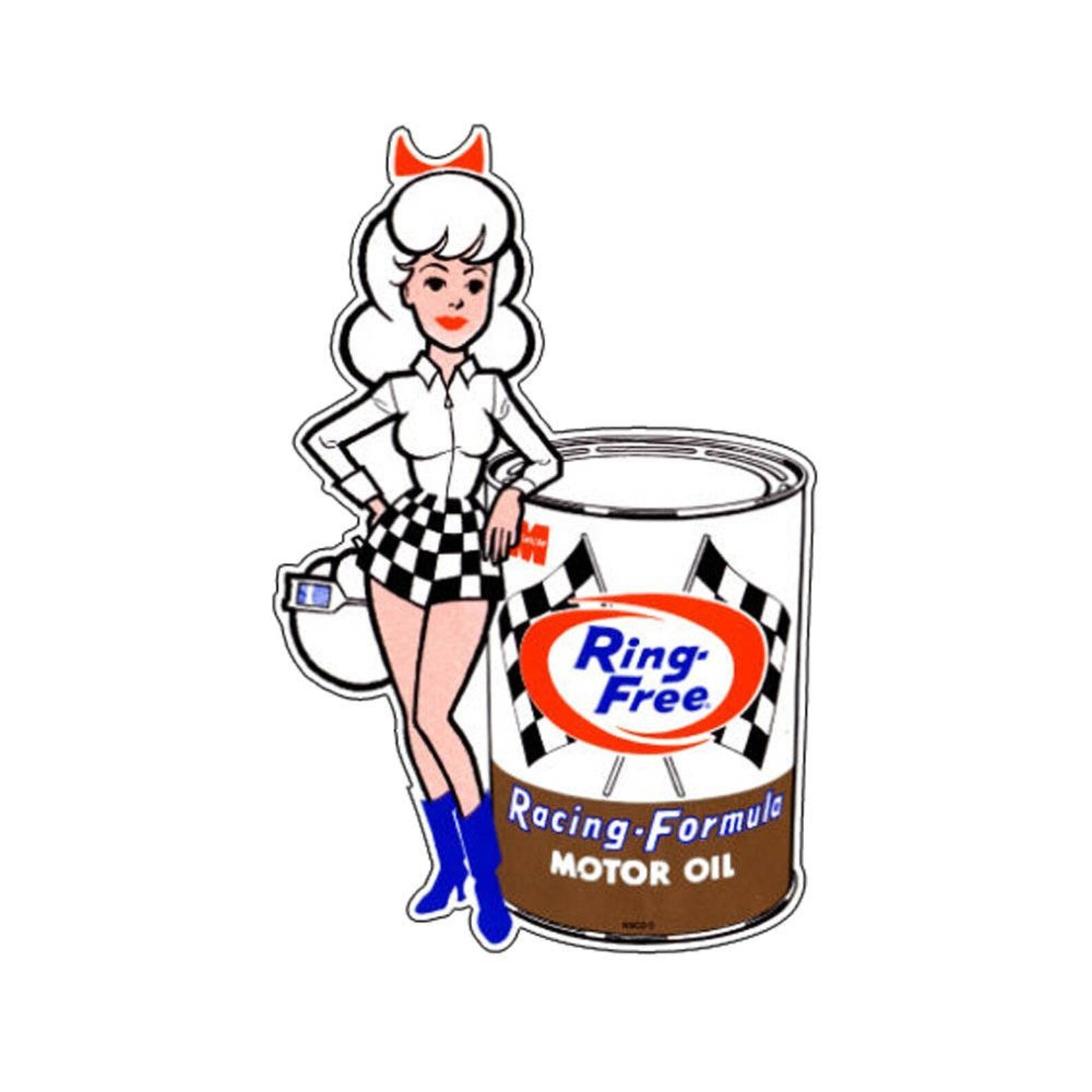 Ring-free Racing Formula Motor Oil Vintage Reproduction Drag - Etsy