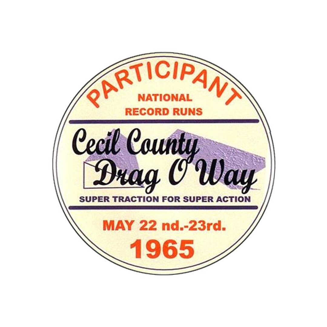 1965 Cecil County Dragway Drag Race Vintage Reproduction Drag Racing ...