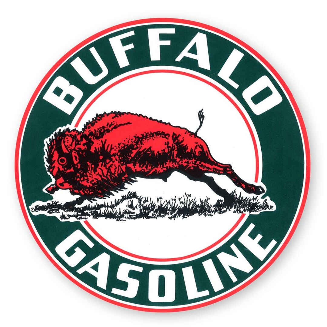 Buffalo Gasoline Gas Station Pump Sticker Decal Hot Rod Automotive ...
