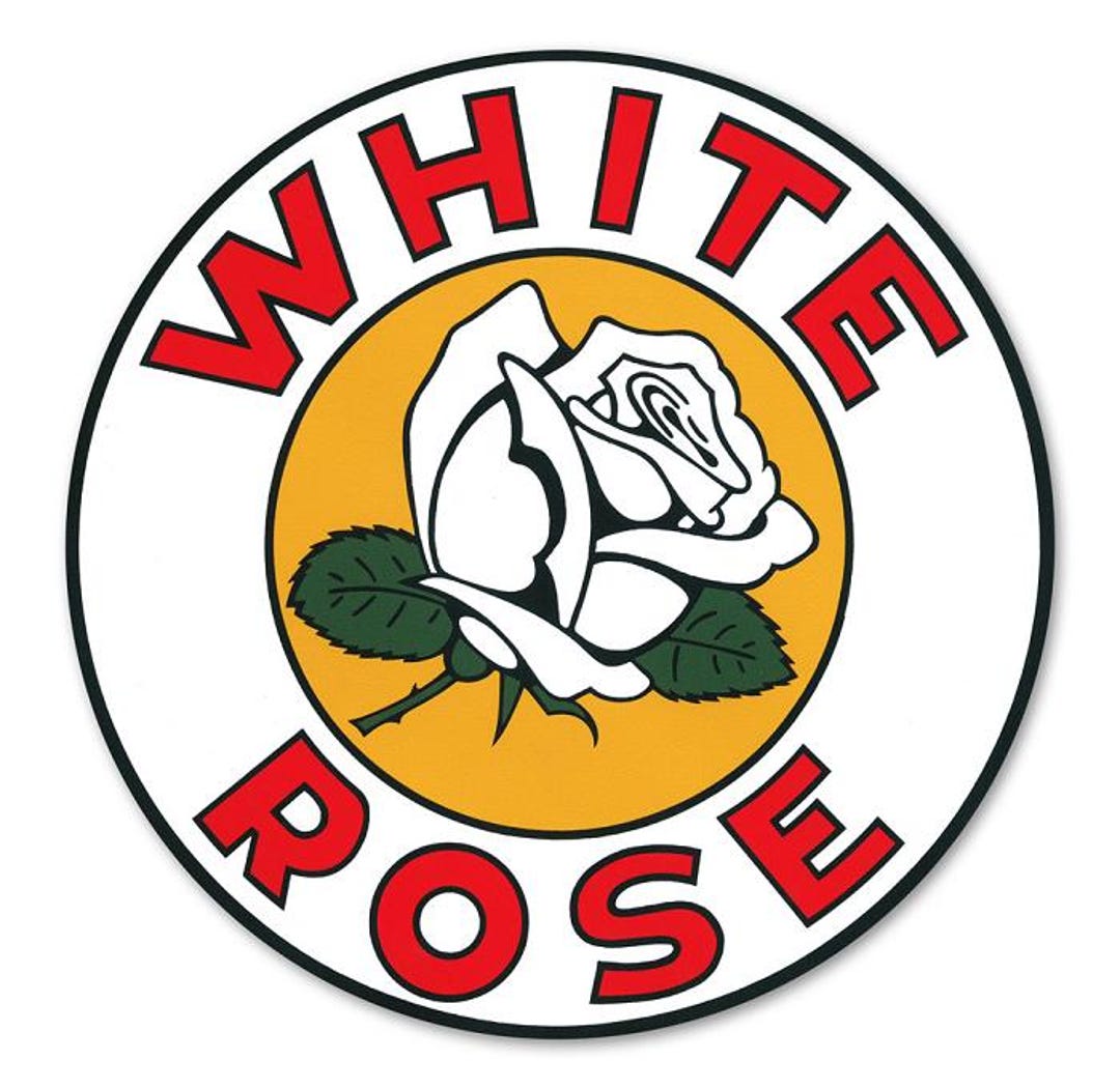 White Rose Gasoline Oil Company Gas Station Pump Sticker Decal Hot Rod ...