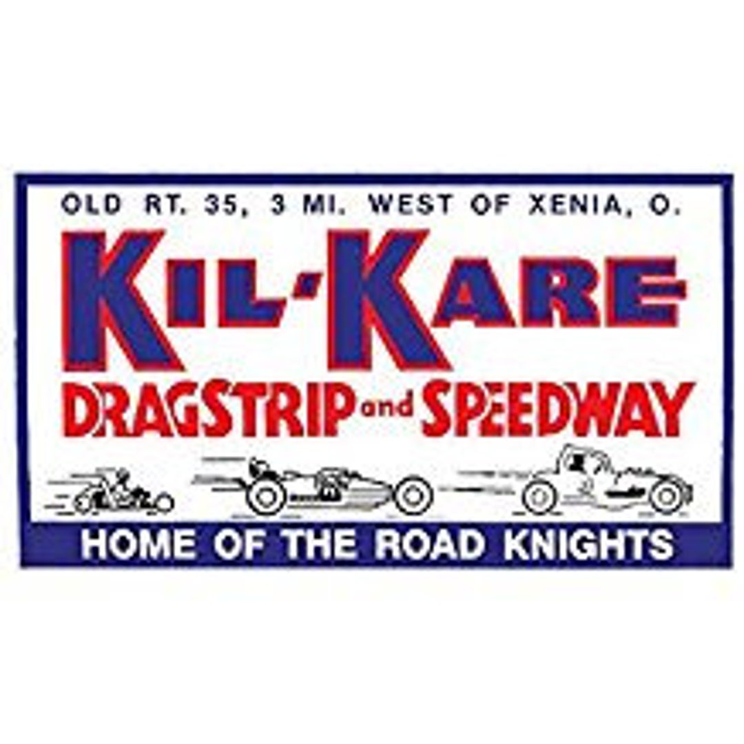 Kil-kare Dragstrip and Speedway Bumper Sticker Decal Nostalgia Drag ...