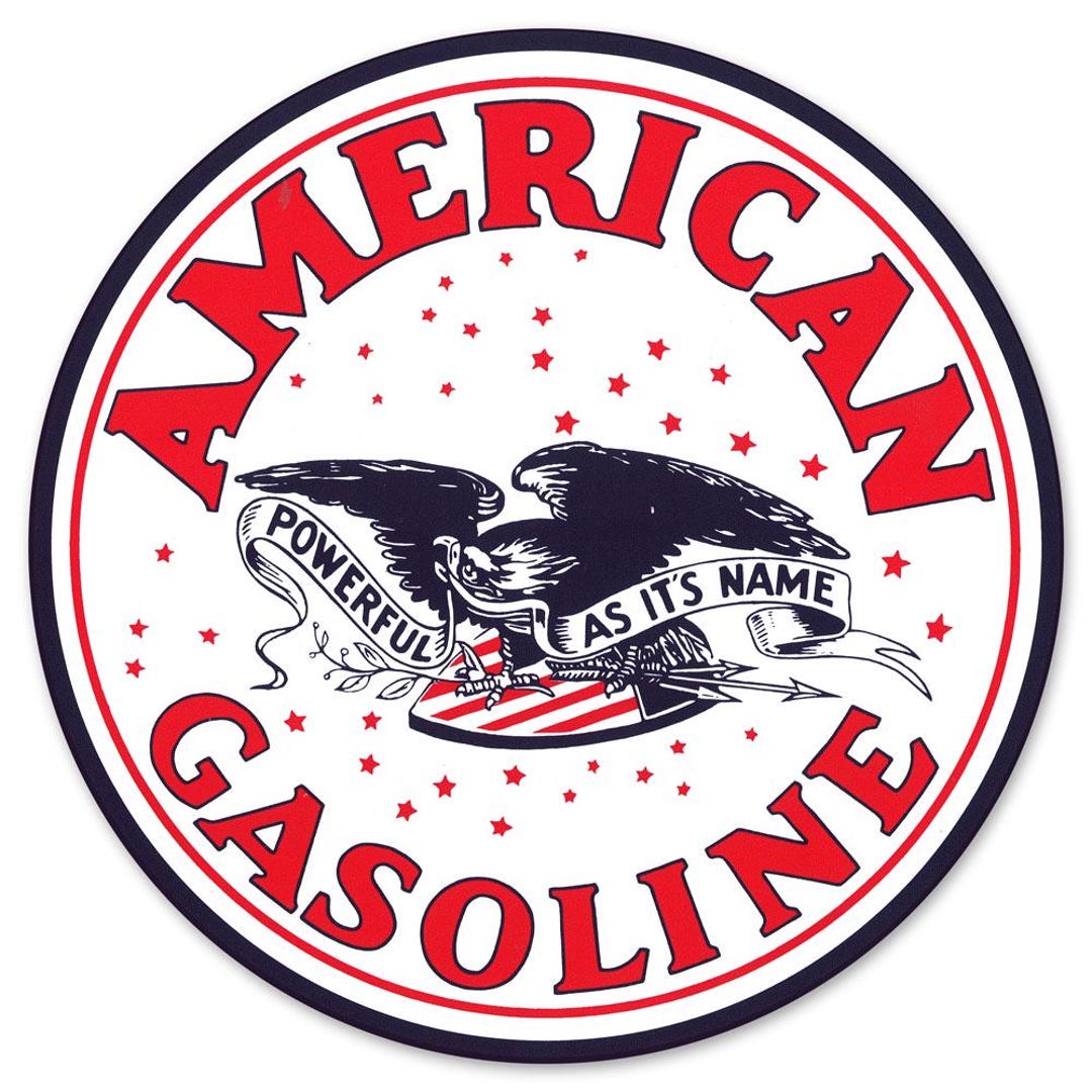 American Gasoline as Powerful as Its Name Gas Station Sticker Decal Hot ...