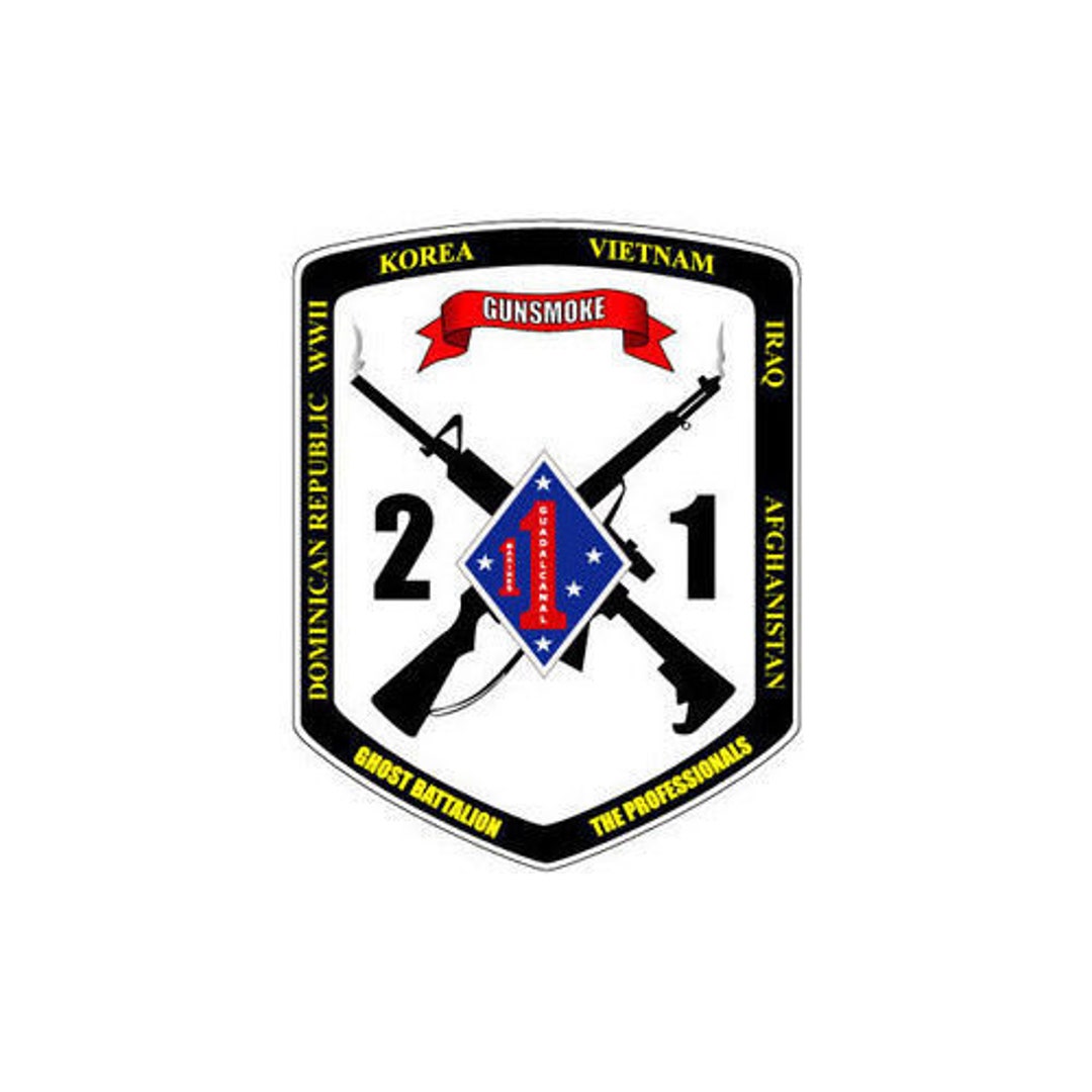 U.S. Military 2nd Battalion, 1st (2/1) Ghost Battalion Decal Bumper ...