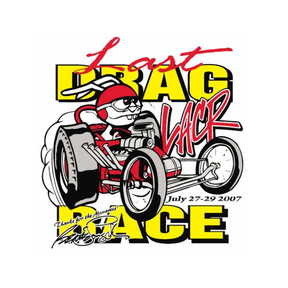 The Last Drag Race LACR Los Angeles County Raceway Vintage Reproduction ...