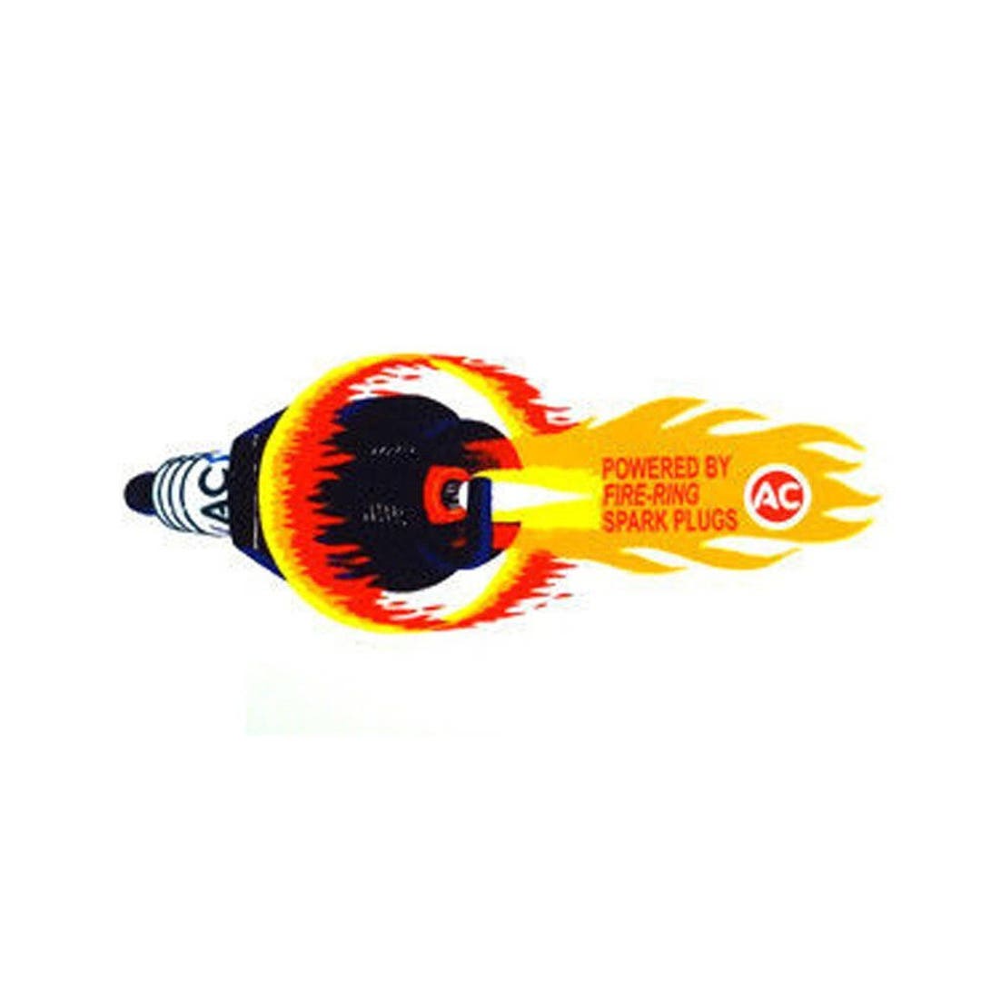 AC Spark Plugs Drag Race Hot Rat Rod Vintage Full Color Vinyl Bumper ...
