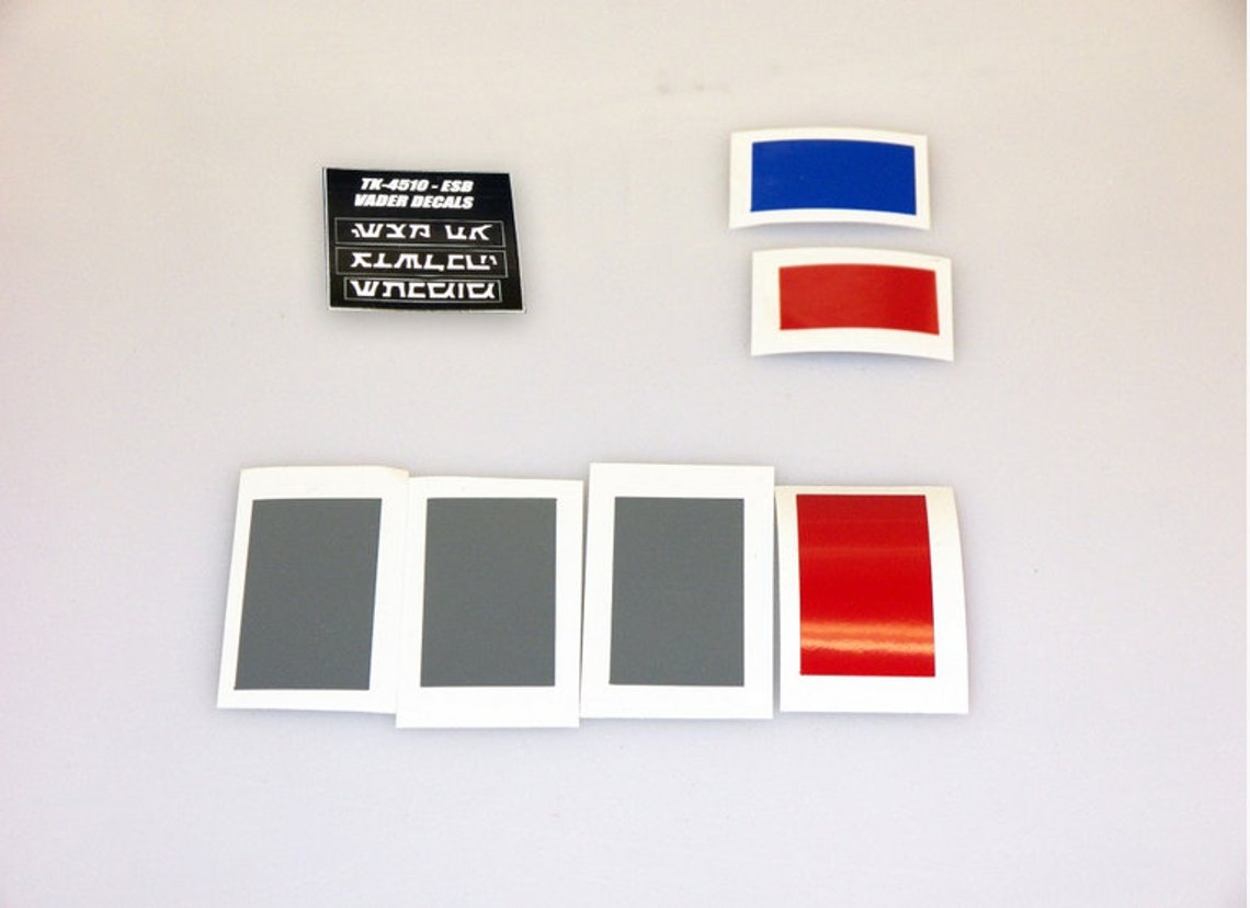 Darth Vader Chest Box Label and Button Decals Empire Strikes Back Star ...