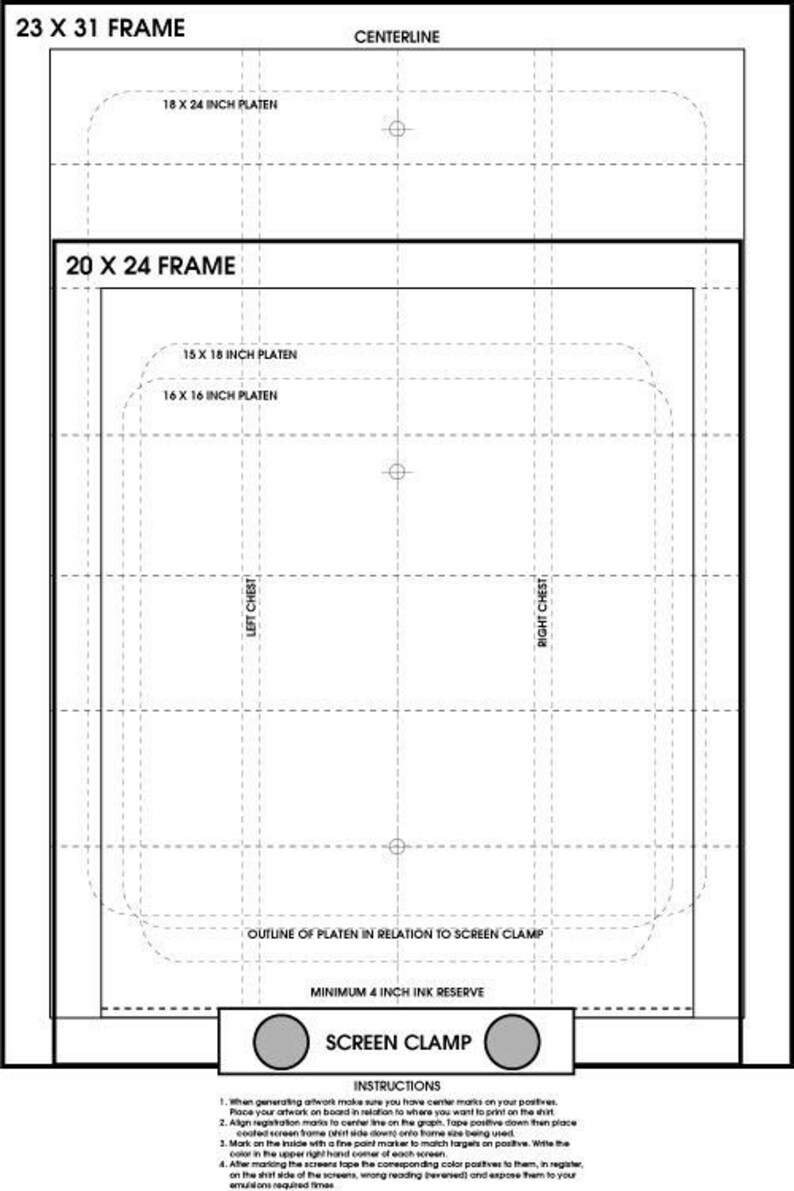 Screen Printing Pre Registration Template Poster Register Film - Etsy