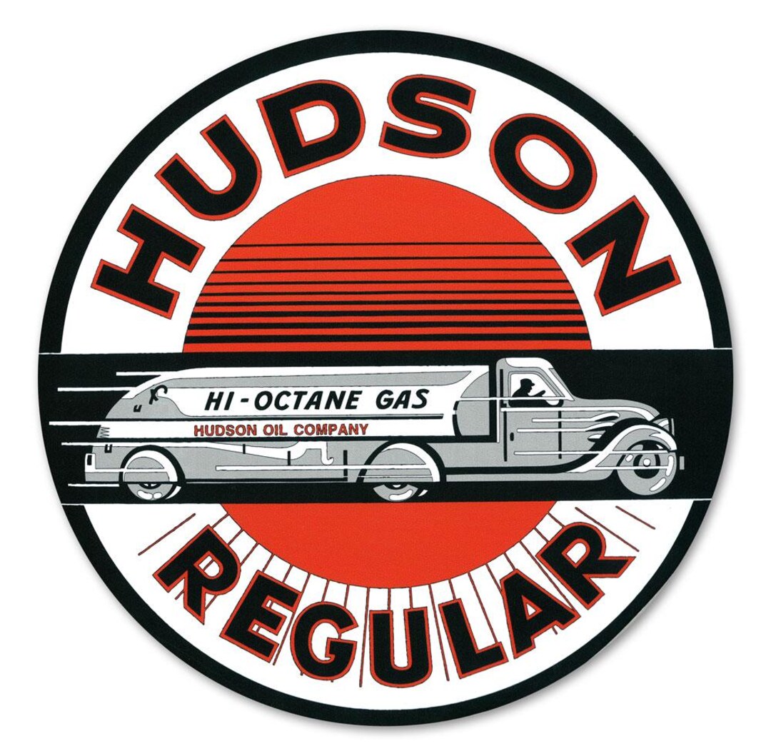 Hudson Hi-octane Regular Gas Station Pump Sticker Decal Hot Rod ...