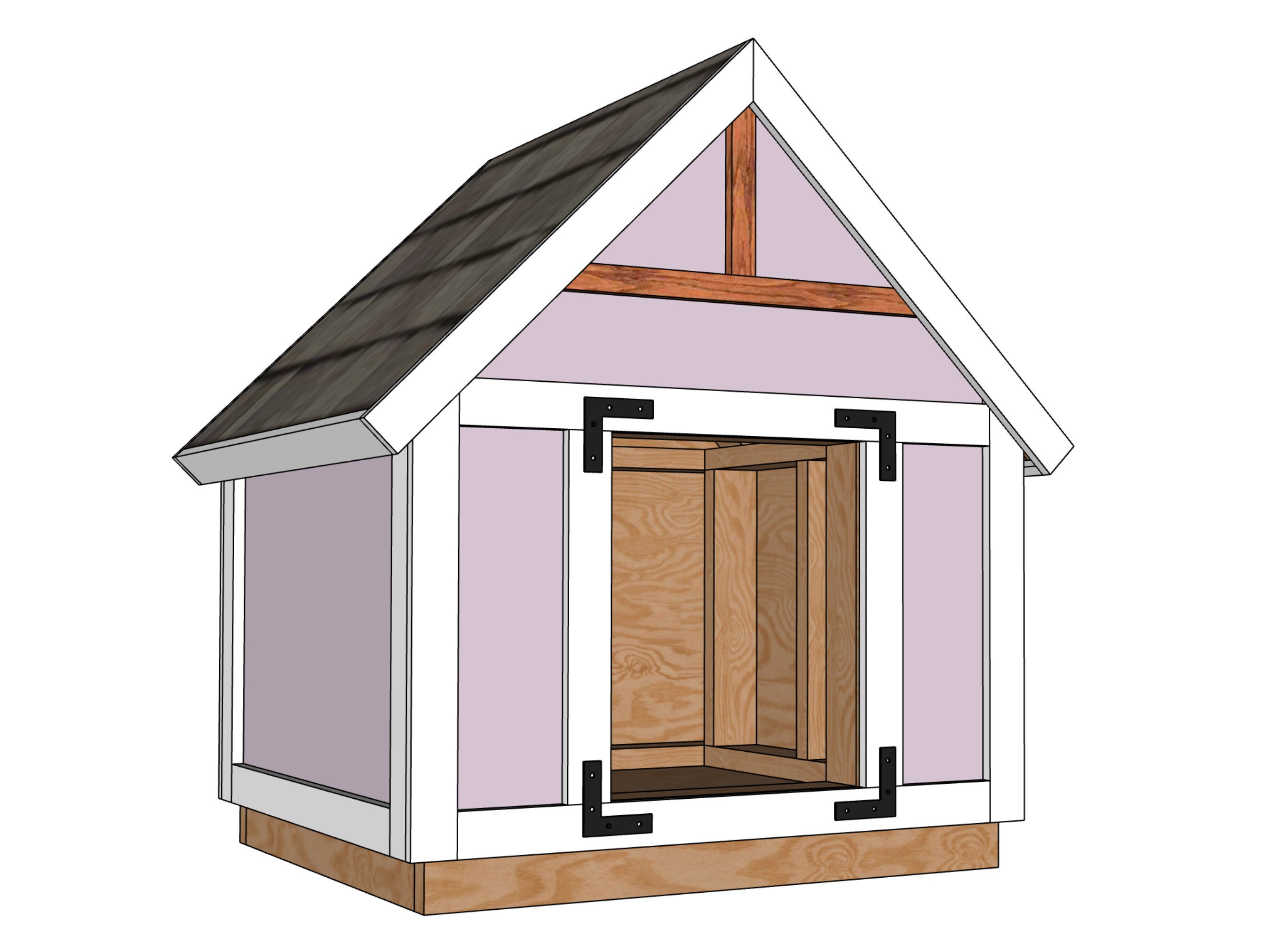 Large Dog House Building, DIY Instructional Plans, 36x36, Do It ...