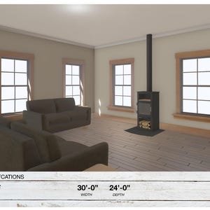 720 SQ FT Tiny House, 30'-0" X 24'-0", Cottage, Floor Plans, Modern ...
