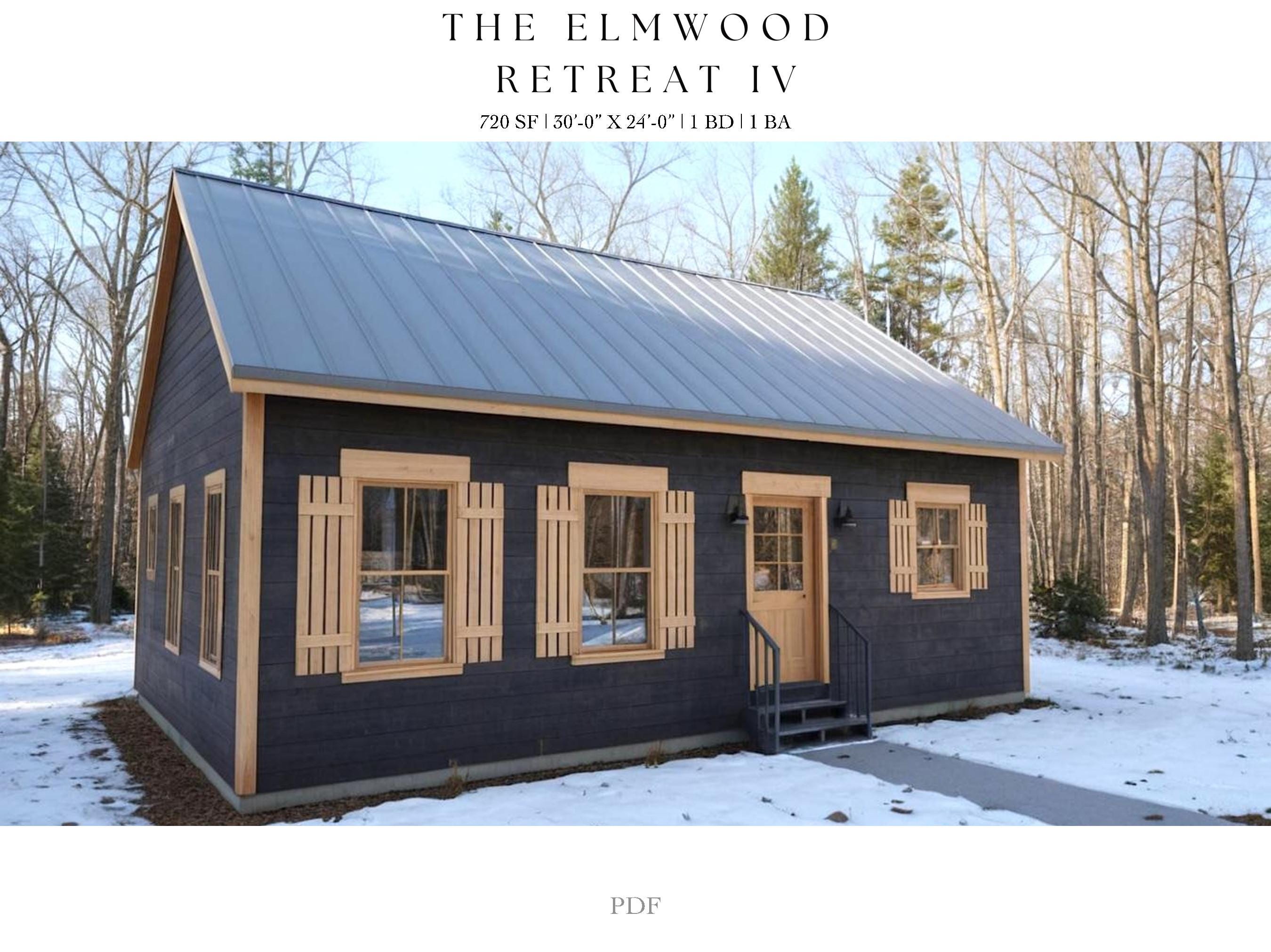 720 SQ FT Tiny House, 30'-0" X 24'-0", Cottage, Floor Plans, Modern ...