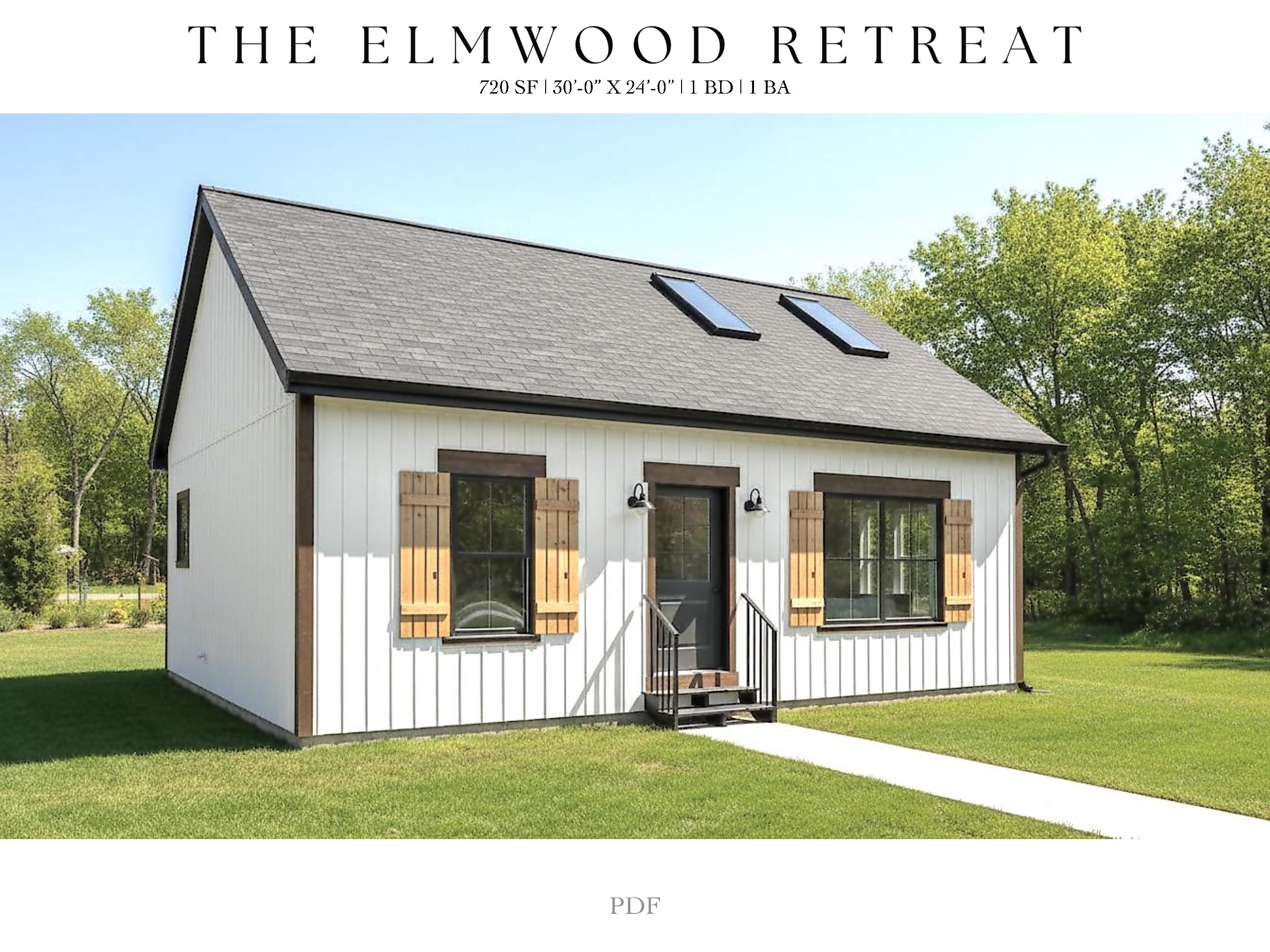 Modern Farmhouse Tiny House Plans: 720 Sq Ft Cottage (digital Download ...