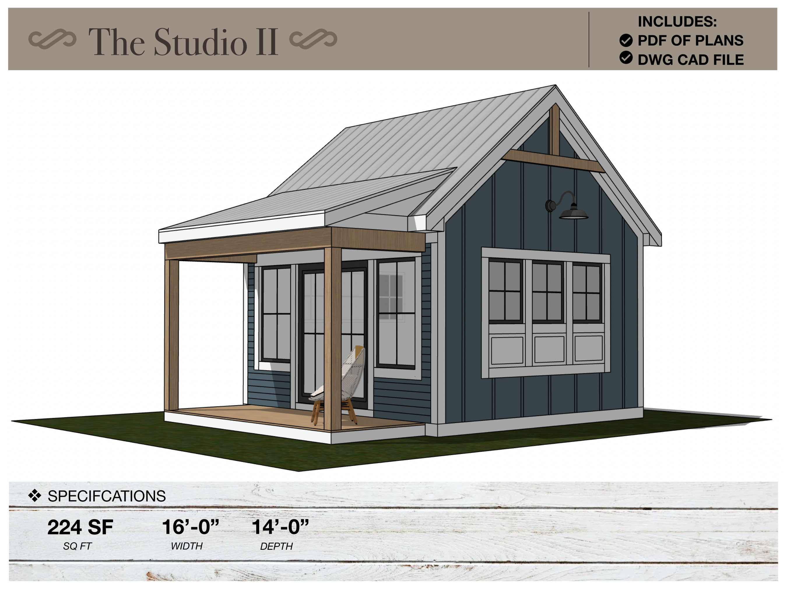 224 SQ FT, 16' X 14', Casita, Studio, She Den, Man Cave, Garden Shed ...