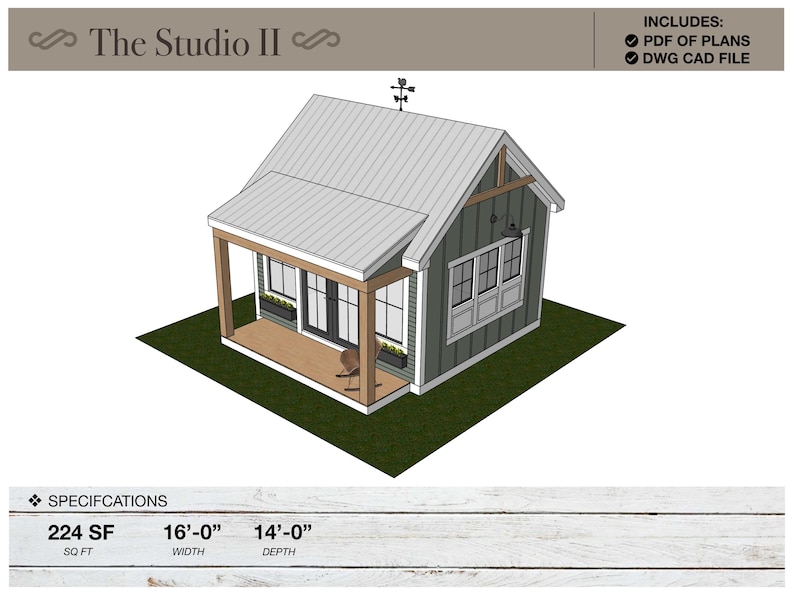 224 SQ FT, 16' X 14', Casita, Studio, She Den, Man Cave, Bungie, Art ...