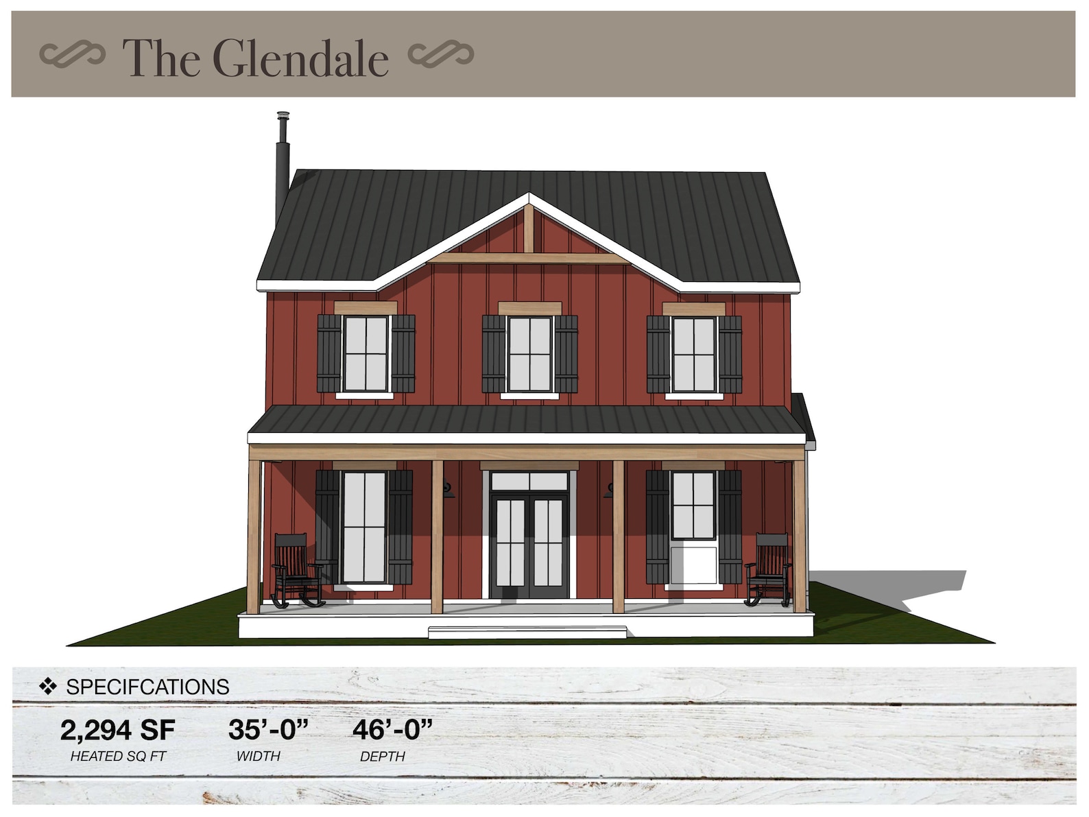 2,294 SQ FT Modern Farm House, 2 Story House, Cottage Floor Plans ...