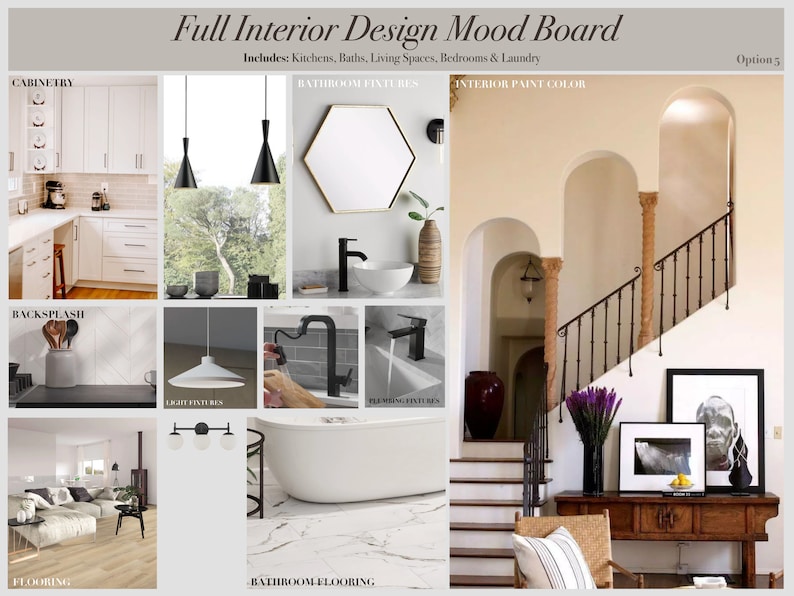 Materials List Template, Interior Design Mood Board, Kitchen Design ...