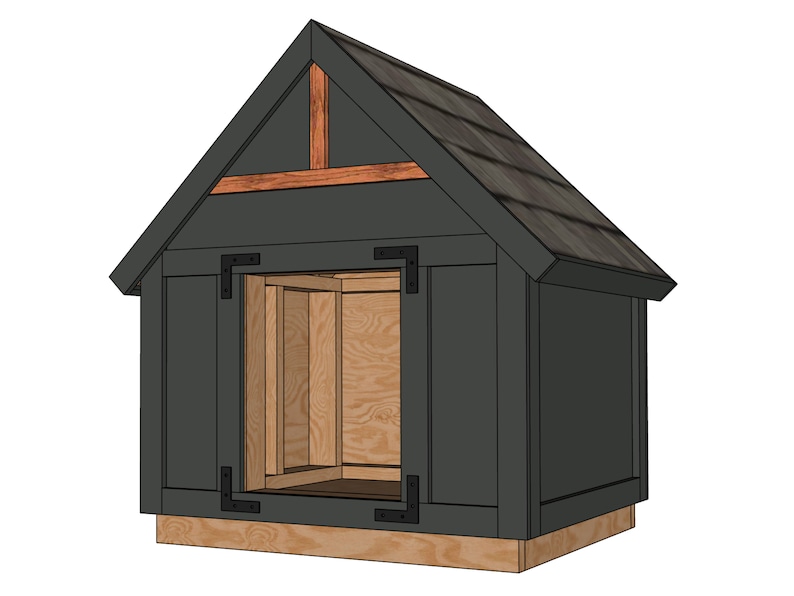 Large Dog House Building, DIY Instructional Plans, 36"x36", Do It ...