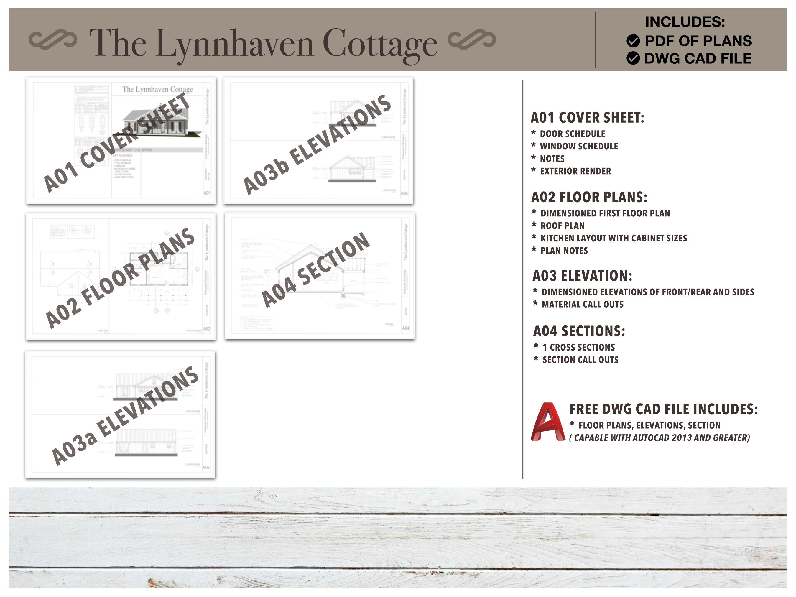1,112 SQ FT Ranch, 44'-0" X 25'-0", Cottage Floor Plans, Architectural ...