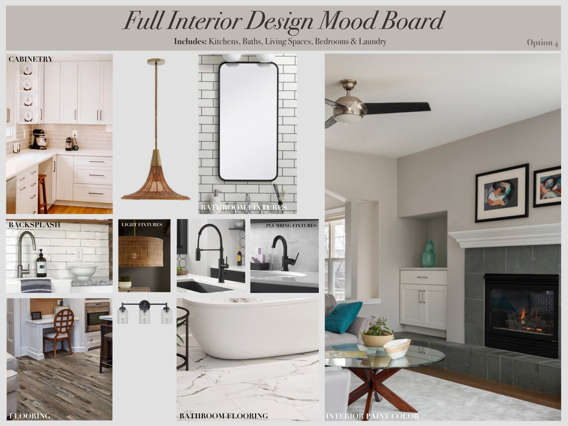 Materials List Template, Mood Board, Interior Design List, Kitchen ...