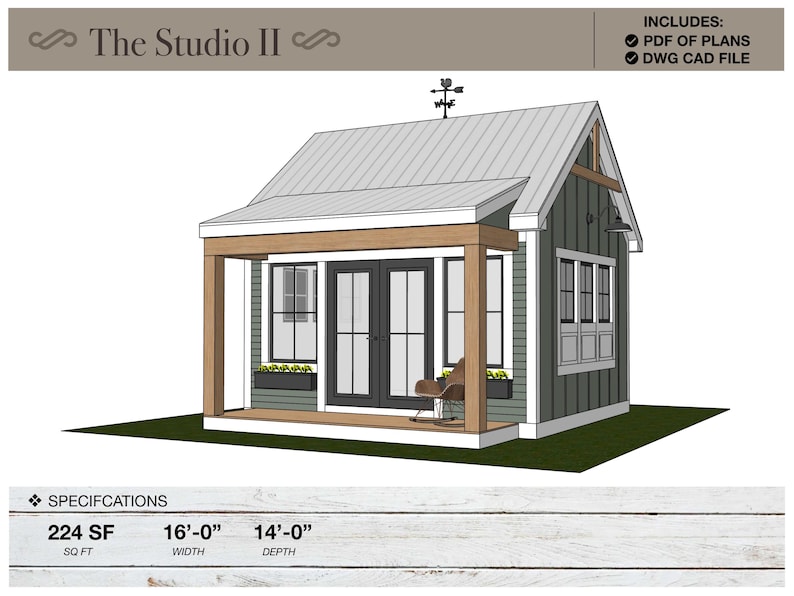 224 SQ FT, 16' X 14', Casita, Studio, She Den, Man Cave, Bungie, Art ...
