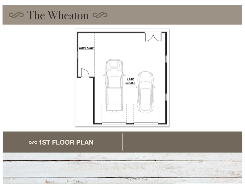 33' X 34' 2 Car Garage, Workshop, Architectural Plans, Detached Garage ...