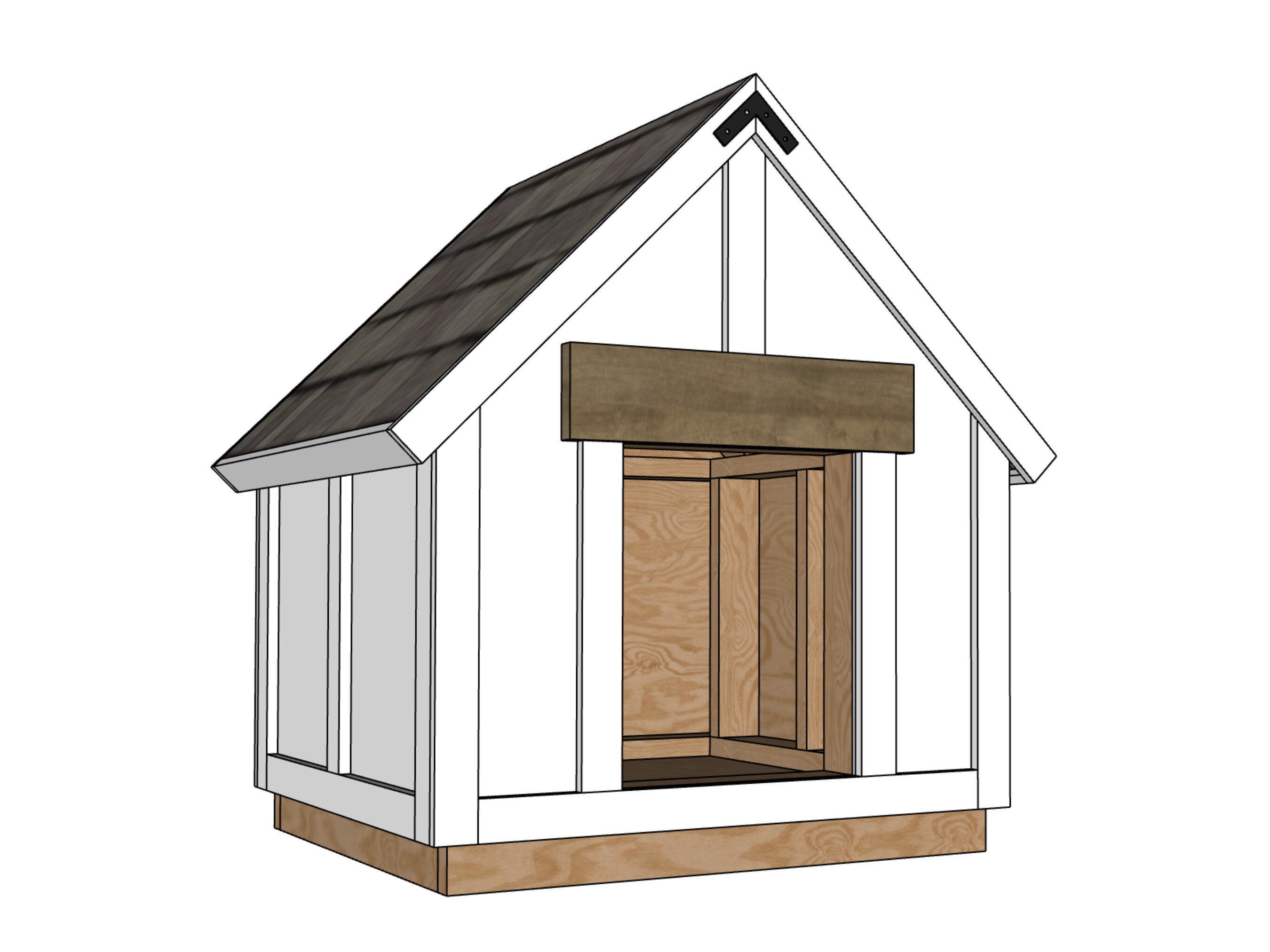 Large Dog House Building, DIY Instructional Plans, 36"x36", Do It ...
