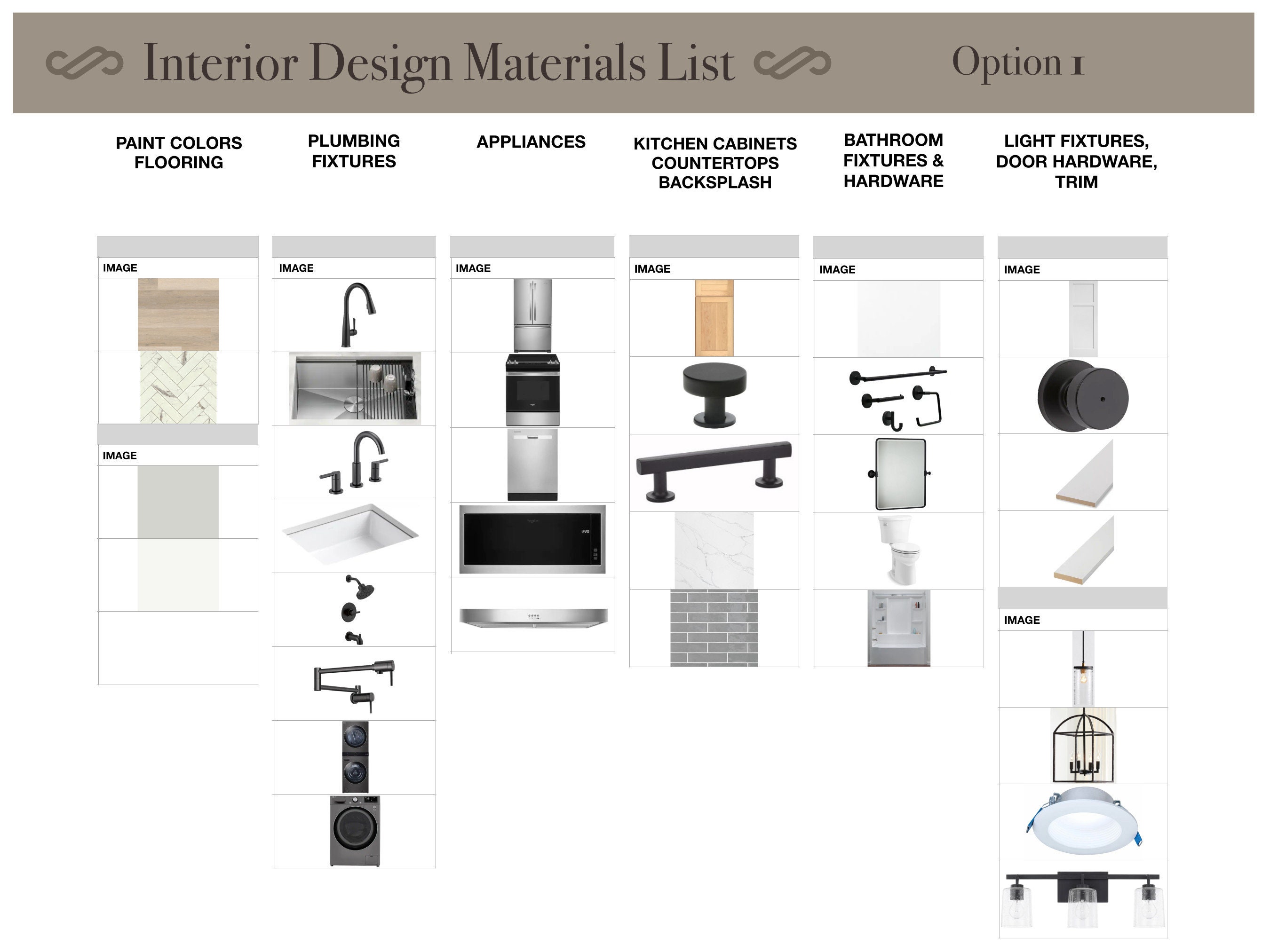 Interior Design Mood Board, Materials List, Kitchen Design, Bathroom ...