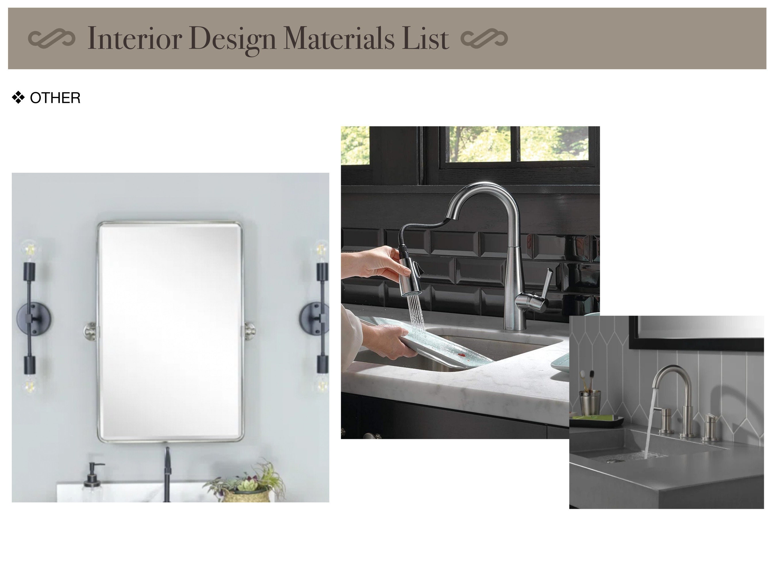 Interior Design Mood Board, Materials List, Kitchen Design, Bathroom ...