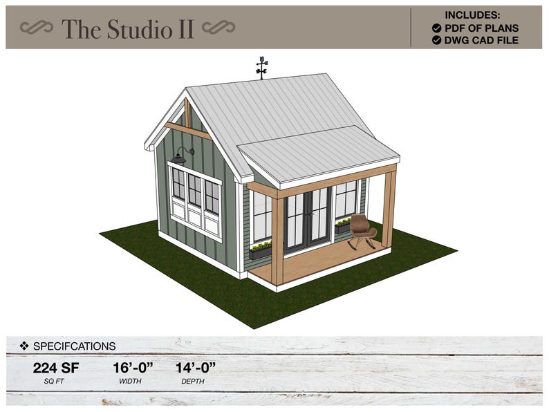 224 SQ FT, 16' X 14', Casita, Studio, She Den, Man Cave, Bungie, Art ...