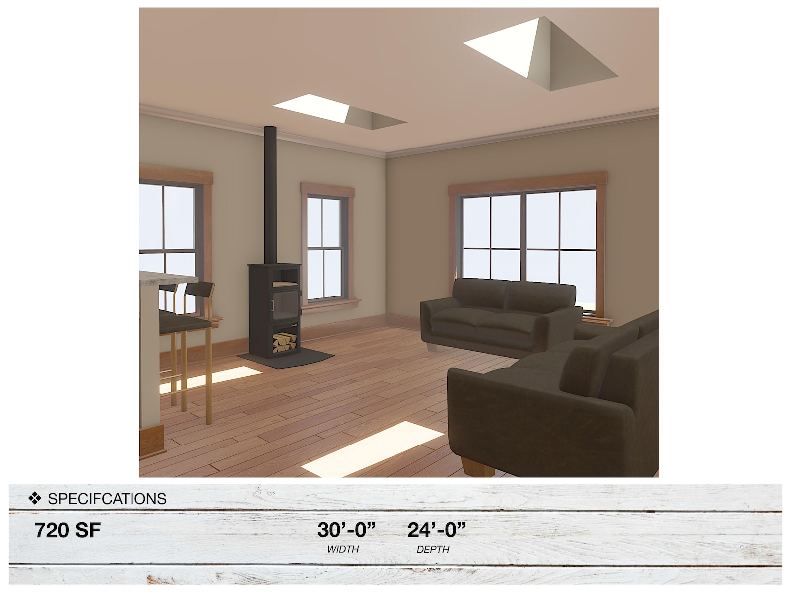 Modern Farmhouse Tiny House Plans: 720 Sq Ft Cottage (digital Download ...