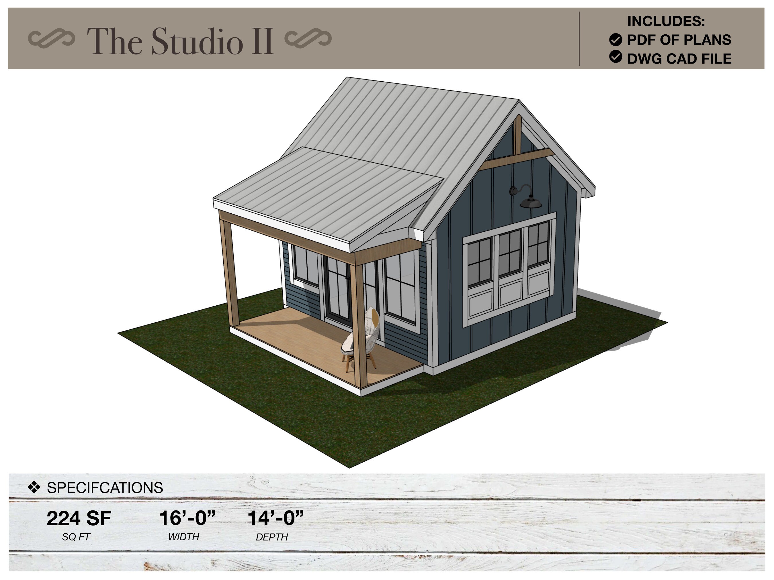 224 SQ FT, 16' X 14', Casita, Studio, She Den, Man Cave, Garden Shed ...