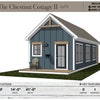 286 SQ FT, 18'6 X 18'6, Tiny House Plans, Bunkie, Architectural Plans ...