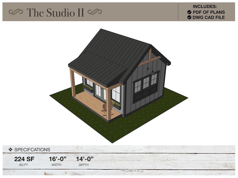 224 SQ FT, 16' X 14', Casita, Studio, She Den, Man Cave, Bungie, Art ...