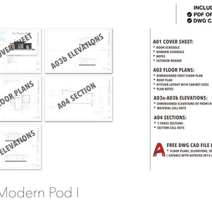 928 SQ FT Tiny House, 42'-0" X 32'-0", Cabin, Floor Plans, Modern House, Architectural Plans ...