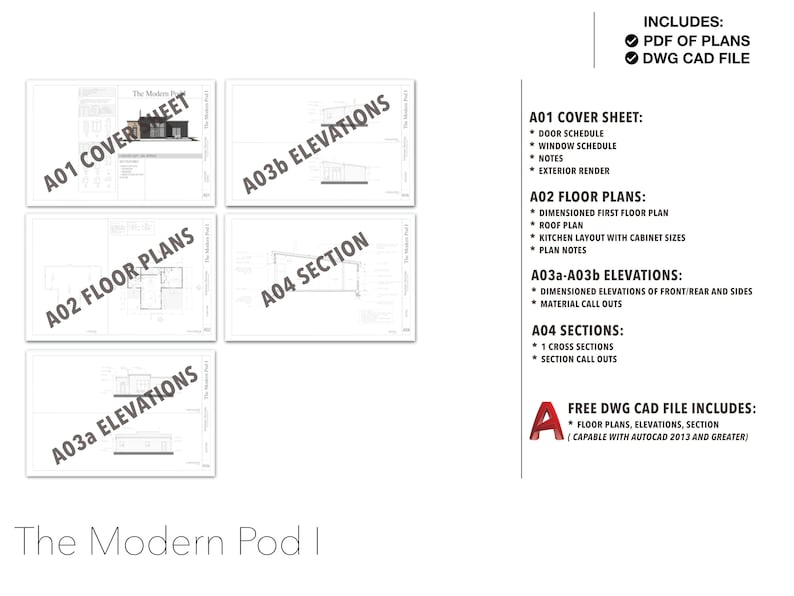 928 SQ FT Tiny House, 42'-0" X 32'-0", Cabin, Floor Plans, Modern House, Architectural Plans ...